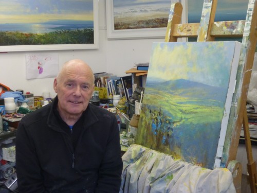 Visiting the LAF artists: Jonathan Trim - landscape painter - Sally Pudney
